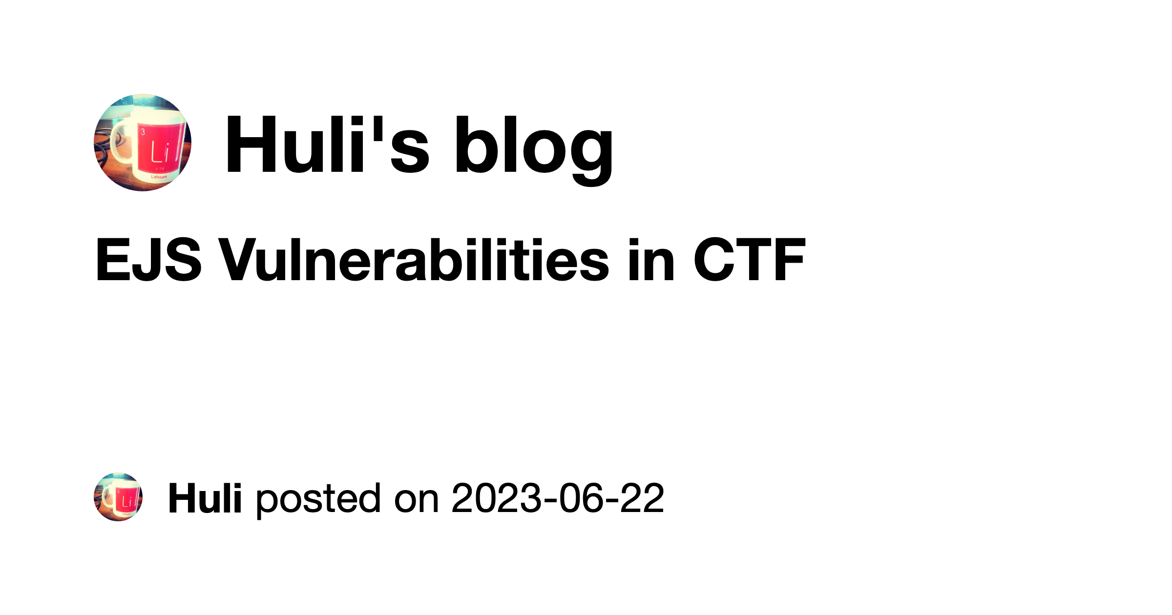 Ejs Vulnerabilities In Ctf Huli S Blog