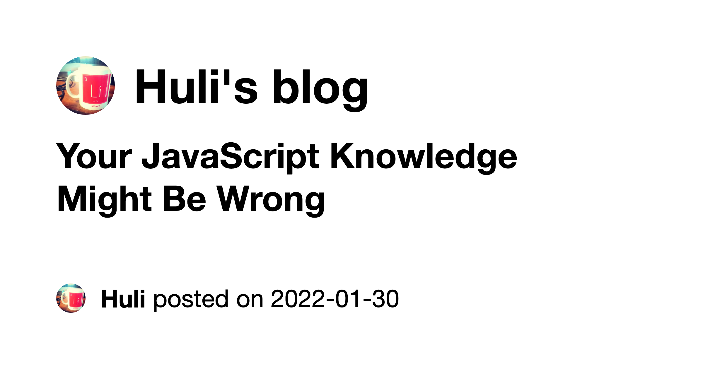 Your JavaScript Knowledge Might Be Wrong - Huli's blog