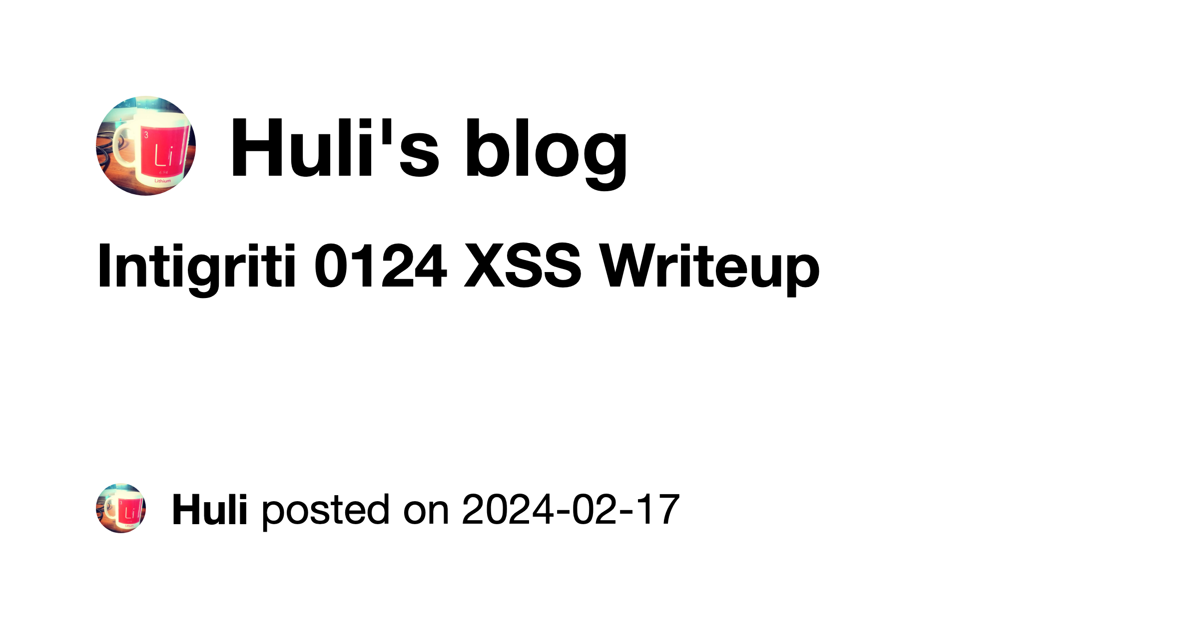 Intigriti 0124 XSS Writeup - Huli's blog