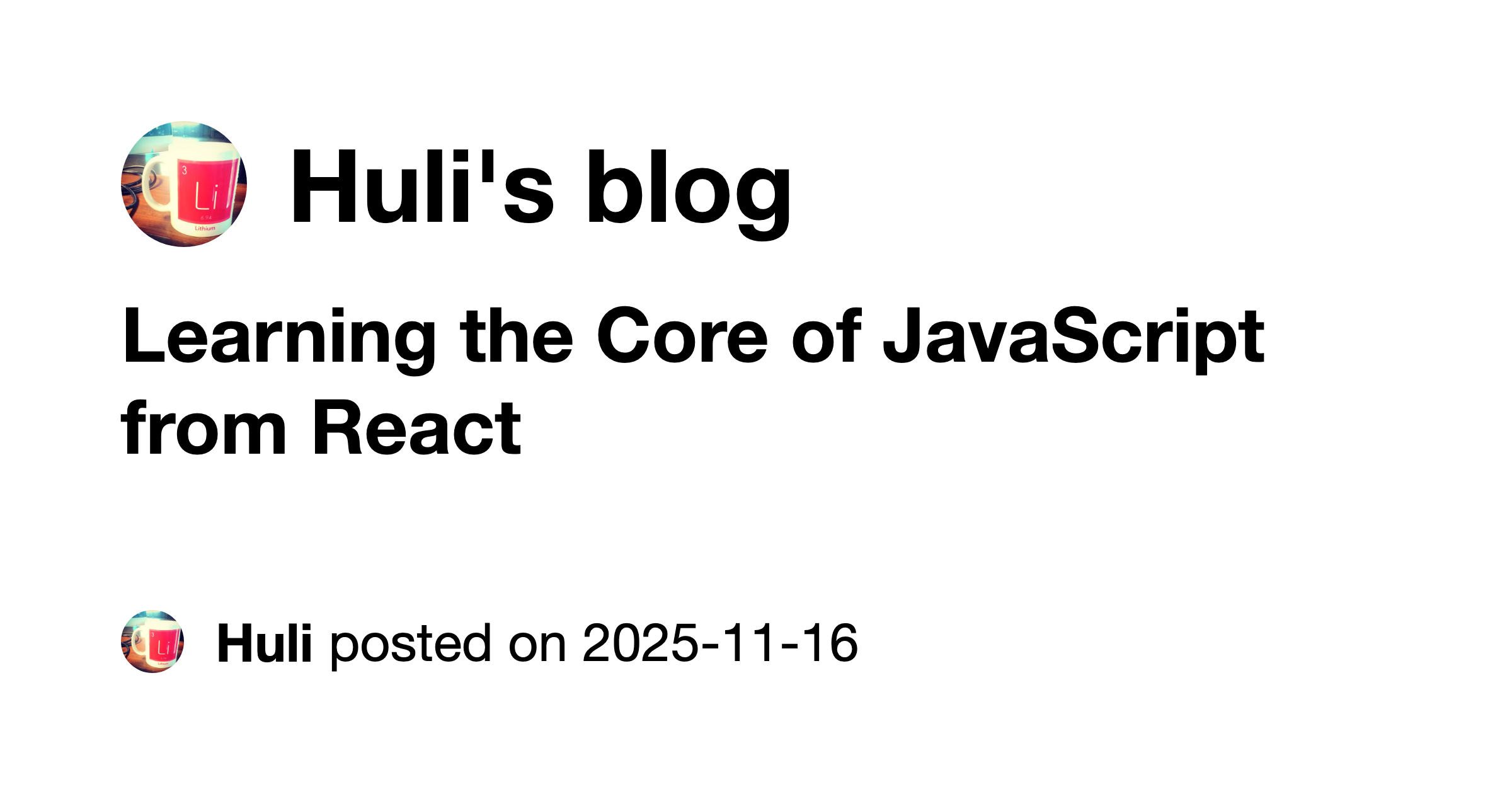 Learning the Core of JavaScript from React - Huli's blog