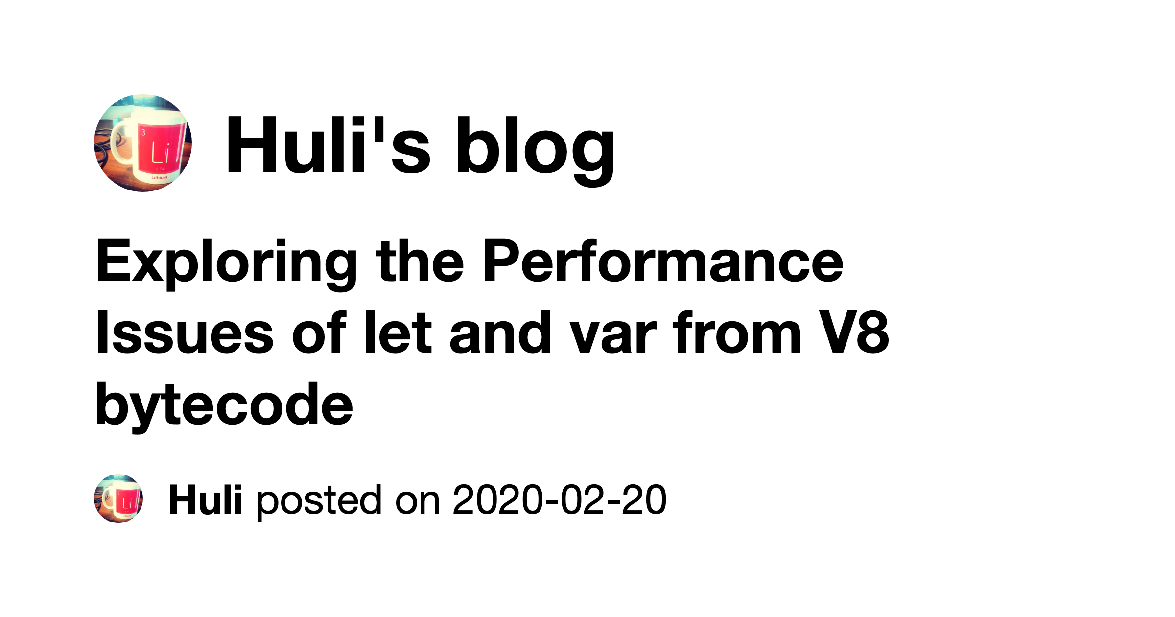 Exploring the Performance Issues of let and var from V8 bytecode - Huli ... Exploring the Performance Issues of let and var from V8 bytecode - Huli ...