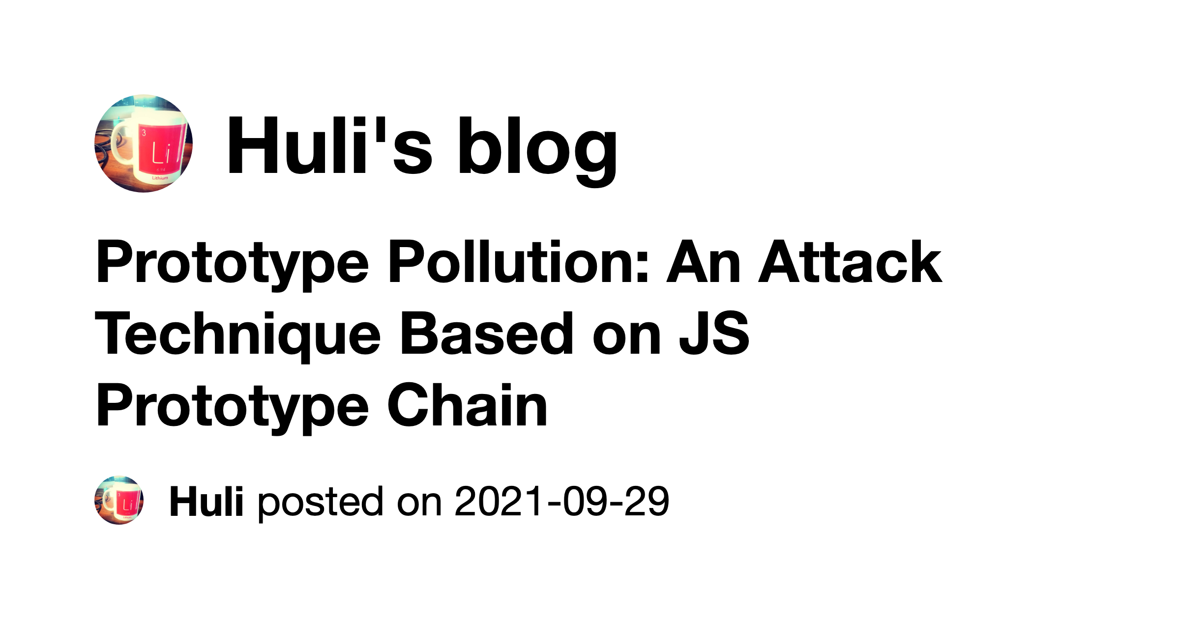 Prototype Pollution An Attack Technique Based On Js Prototype Chain 2464