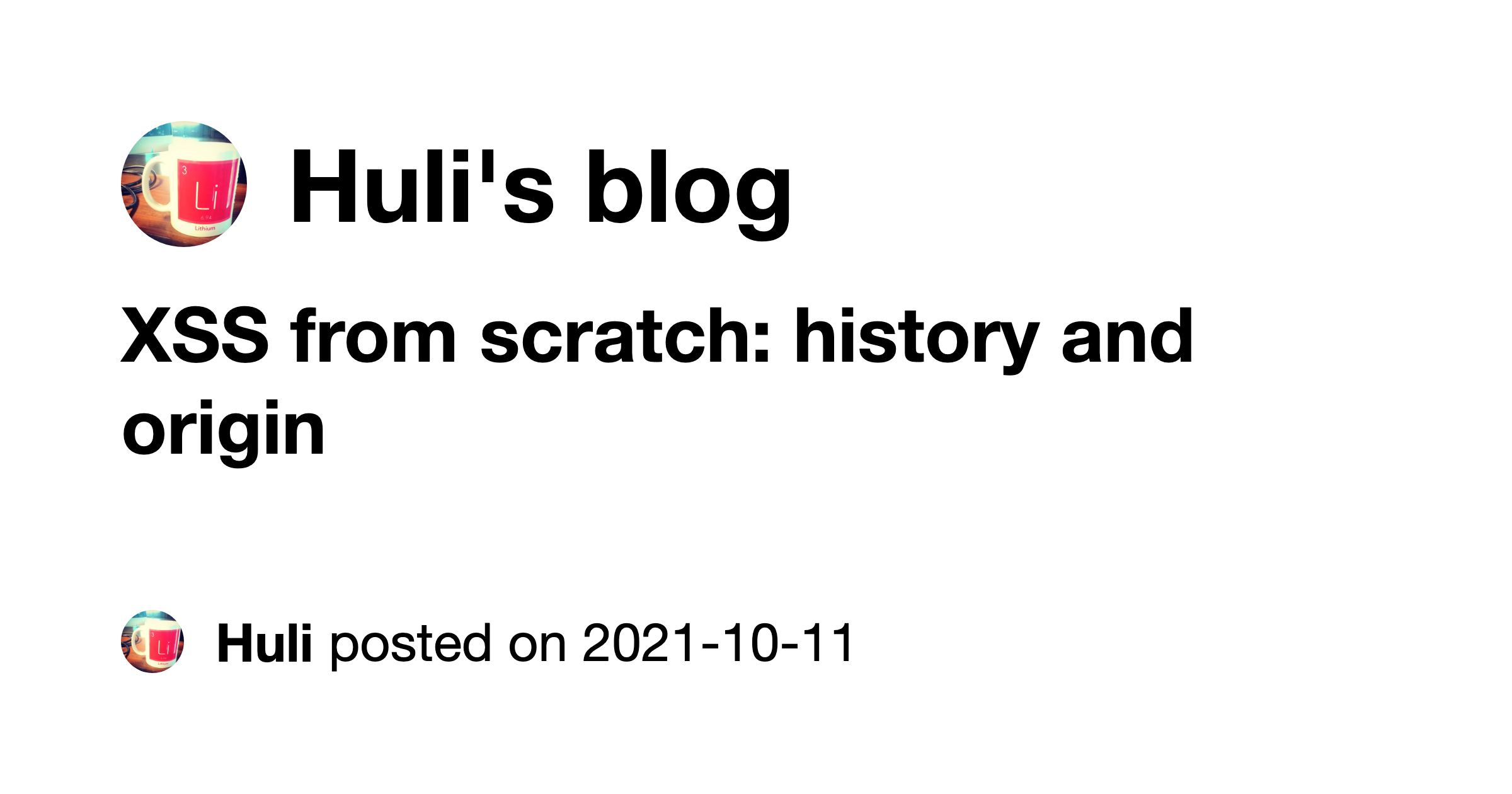 XSS from scratch: history and origin - Huli's blog